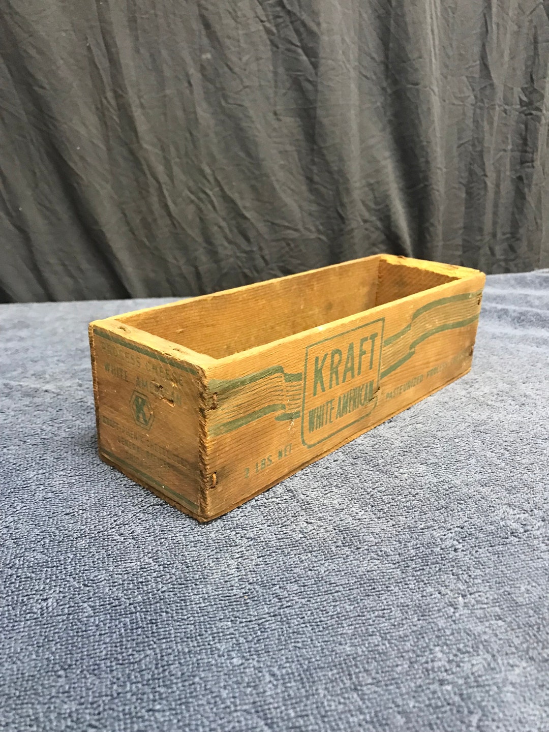 Vintage Kraft Cheese Box, Wooden Cheese Box, Rustic Wooden Box ...