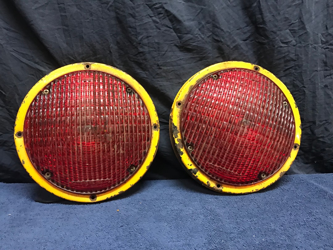 Pair of Vintage Bus Stop/ Turn Red Lenses. GM School Bus Red Lenses. - Etsy