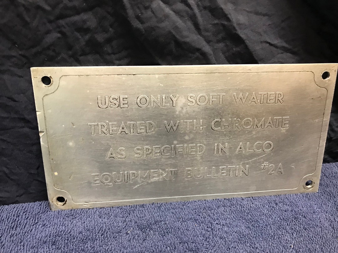 Vintage ALCO Diesel Locomotive’s Engine Data Plate. Alco Nameplate. - Etsy