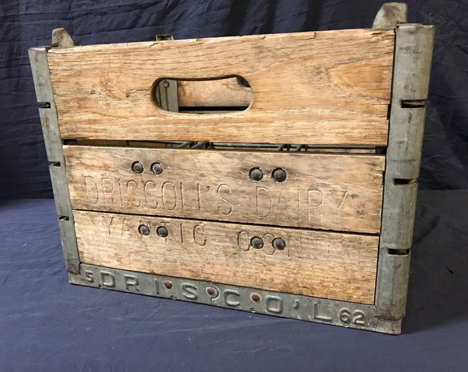 Vintage Driscolls Dairy of Yantic Conn Wooden Milk Crate. - Etsy