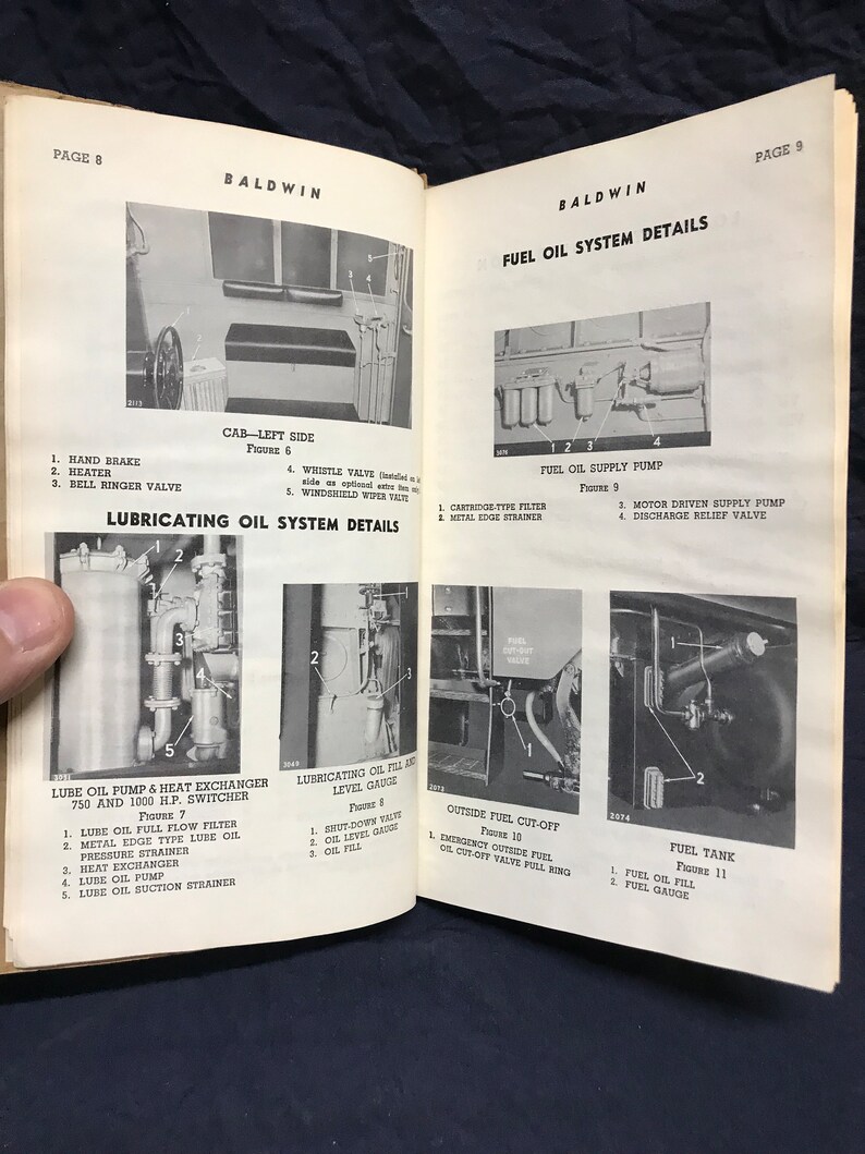 Vintage Mid Century Baldwin Diesel Electric Locomotive Operators Manual ...
