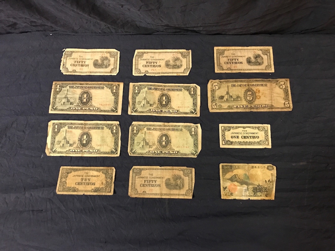 World War II Era Japanese Paper Money. Vintage Paper Money. Japanese ...