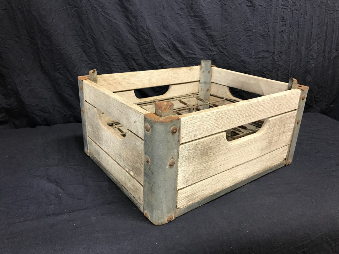 Vintage Wooden Shaw Dairy Creamer Crate. - Etsy