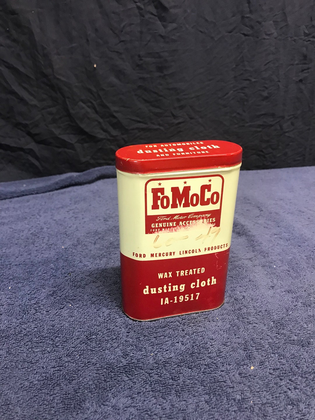 Vintage Ford Motor Company Wax Treated Dusting Cloth and Advertising ...