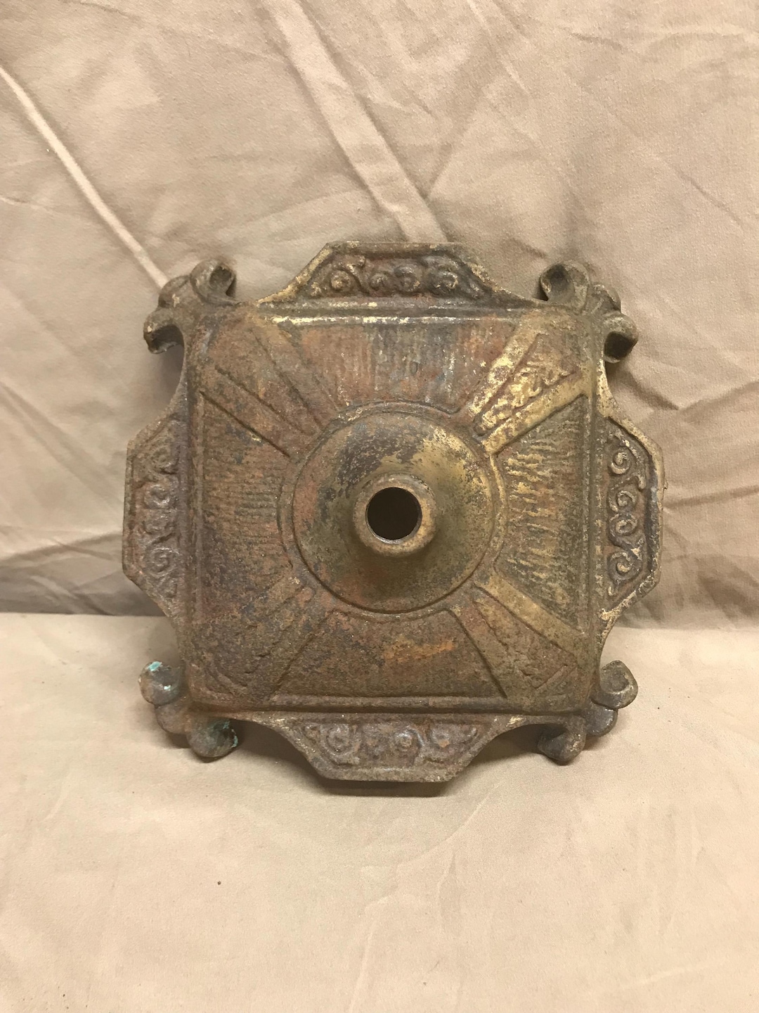 Vintage Cast Iron Lamp Base. - Etsy
