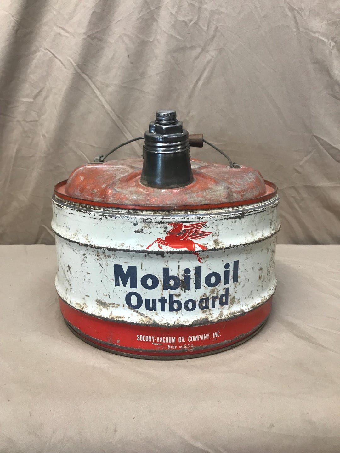 Vintage Mid Century Mobil Oil Outboard Gas Can. SOCONY Oil Company. - Etsy