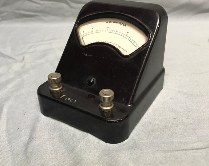 Vintage Desktop AC Ammeter, Ammeter Meter, Bench Top AC Ammeter ...
