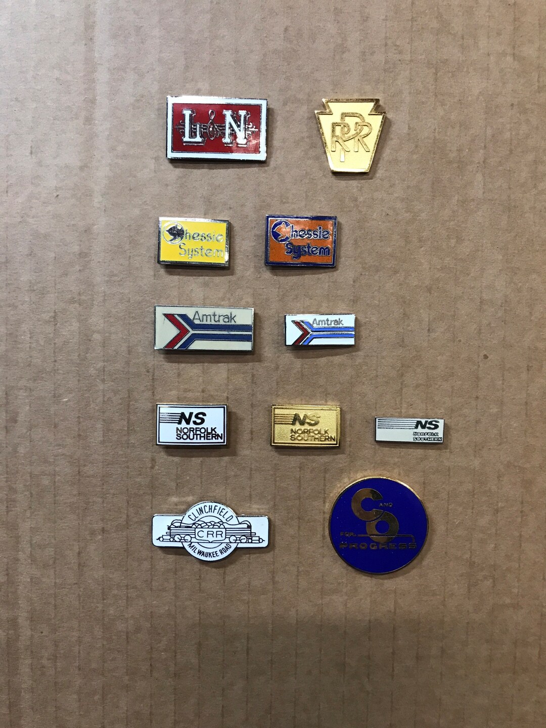 Lot of Eleven Railroad Pins. Railroad Tie Pins. Railroad Hat - Etsy