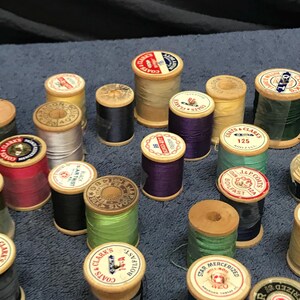 Vintage Wooden Spools With Thread: Lot of 35 - Etsy