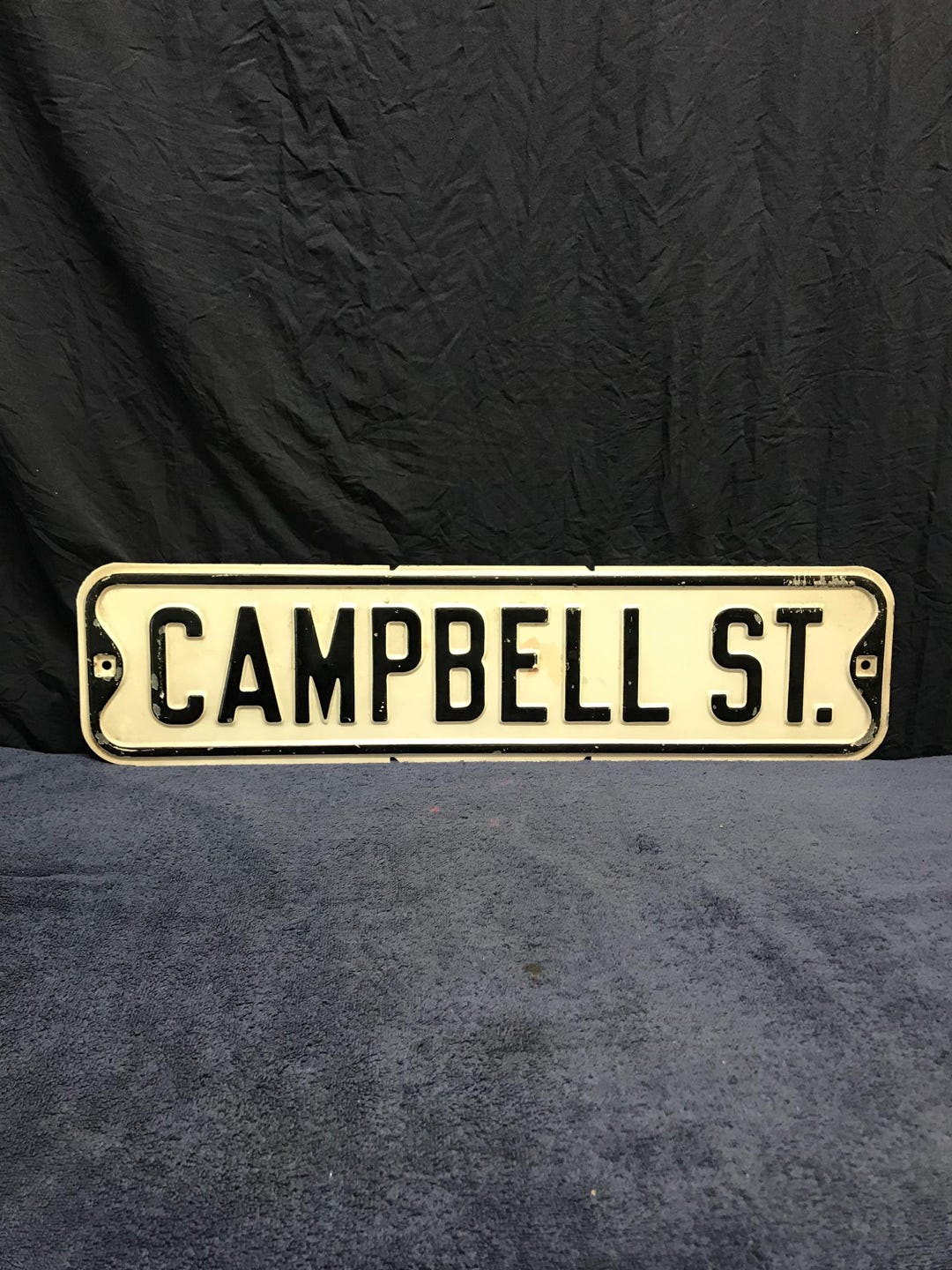 Vintage CAMPBELL ST. Metal Road Sign - Etsy