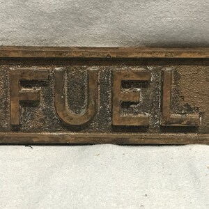 Vintage Brass Fuel Tank Badge, Sign, Placard. Train Collectibles. - Etsy
