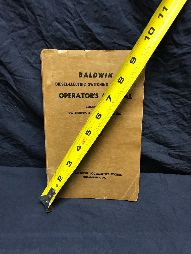 Vintage Mid Century Baldwin Diesel Electric Locomotive Operators Manual ...