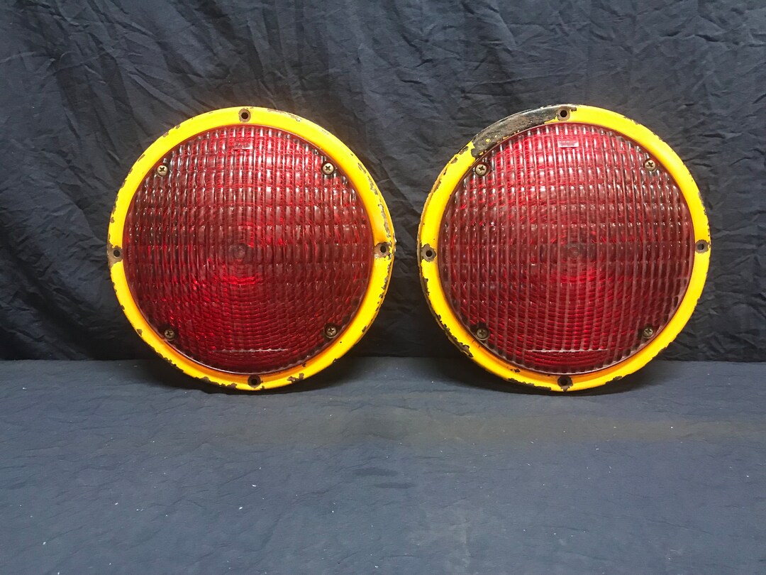 Pair of Vintage Bus Stop/ Turn Red Lenses. GM School Bus Red Lenses. - Etsy