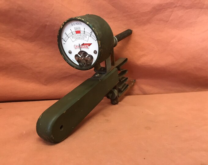 Vintage Mid Century Hand Held Battery Tester, Voltage Tester, Mid ...