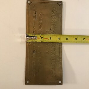 Vintage ALCO 244D Diesel Engine Builders Plate. Alco Builders Name ...