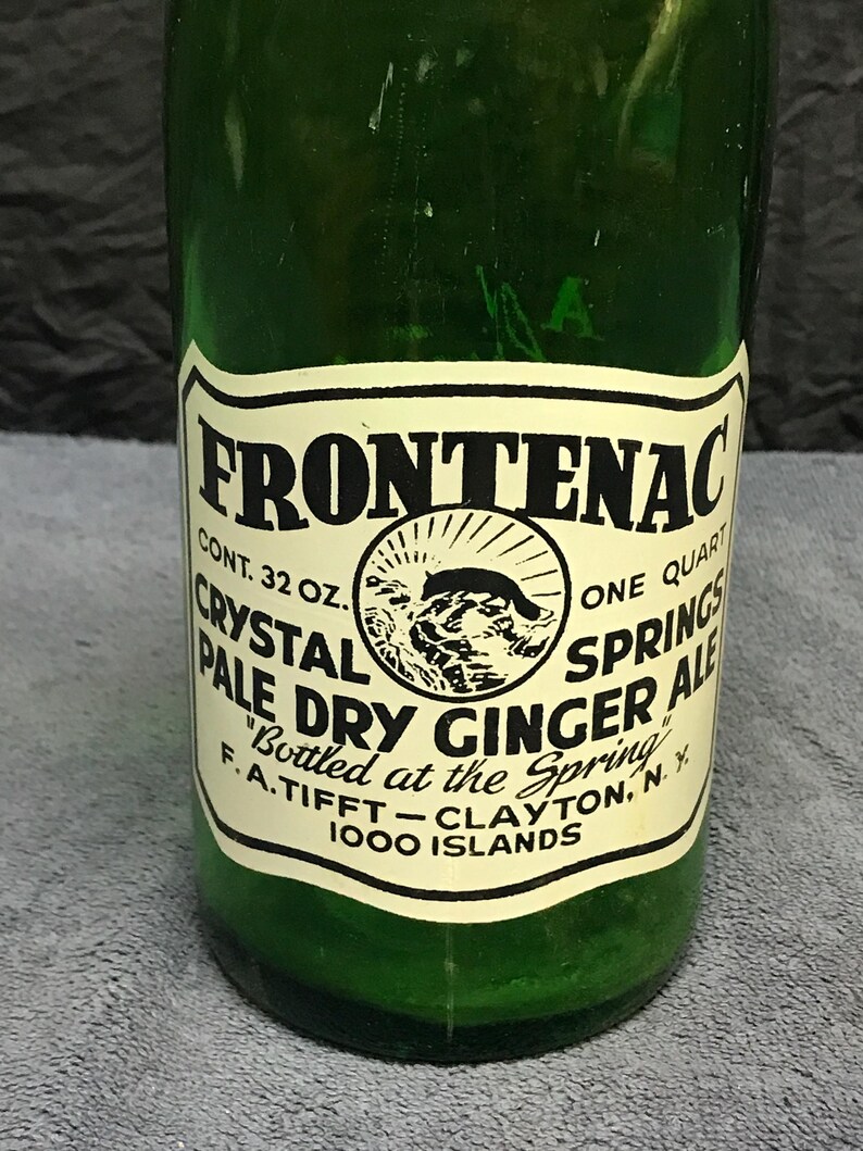 Vintage One Quart Frontenac Springs Pale Dry Ginger Ale Soda Bottle. - Etsy