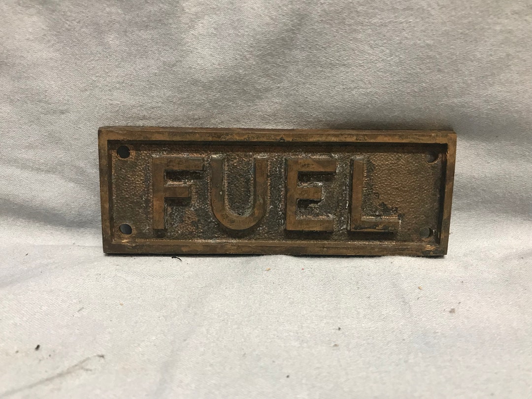 Vintage Brass Fuel Tank Badge, Sign, Placard. Train Collectibles. - Etsy