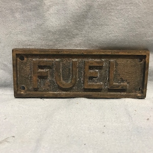 Vintage Brass Fuel Tank Badge, Sign, Placard. Train Collectibles. - Etsy