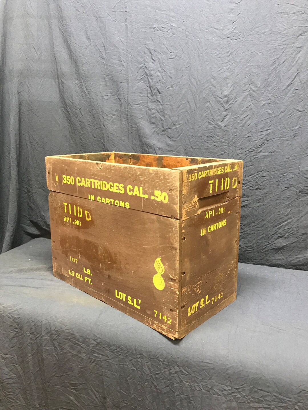 Circa 1942 US Military Wooden .50 CAL. Ammo Crate. Explosives Crate ...