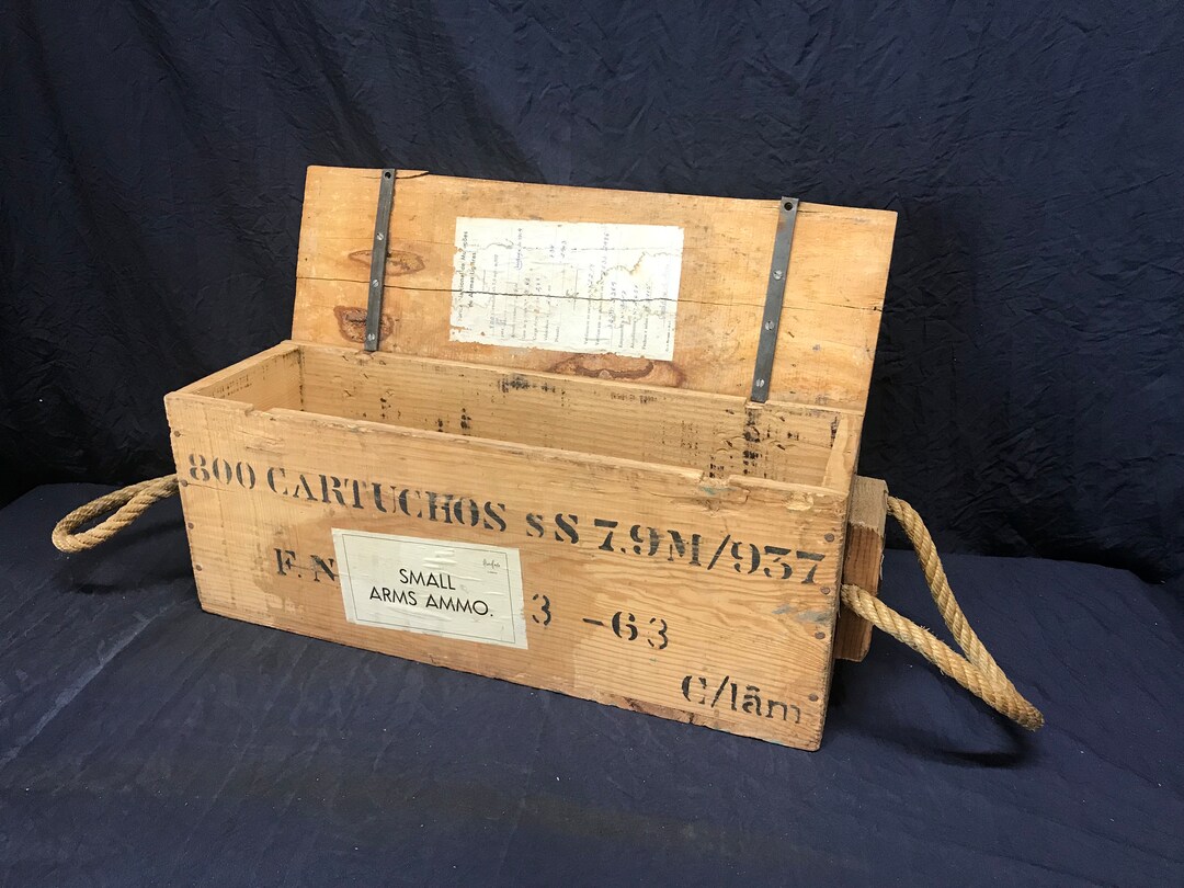 Vintage Small Arms Ammo Box. Vintage Ammo Crate. Wooden Ammo Crate. - Etsy