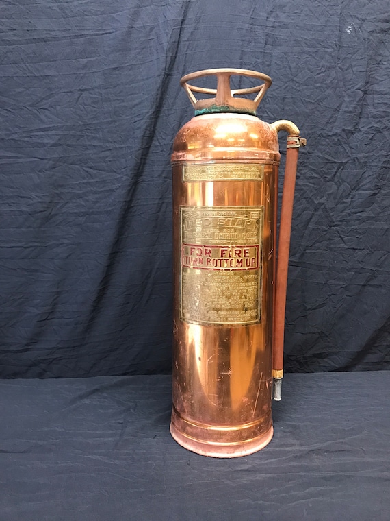 Vintage Red Star Fire Extinguisher. Vintage Fire Extinguisher - Etsy