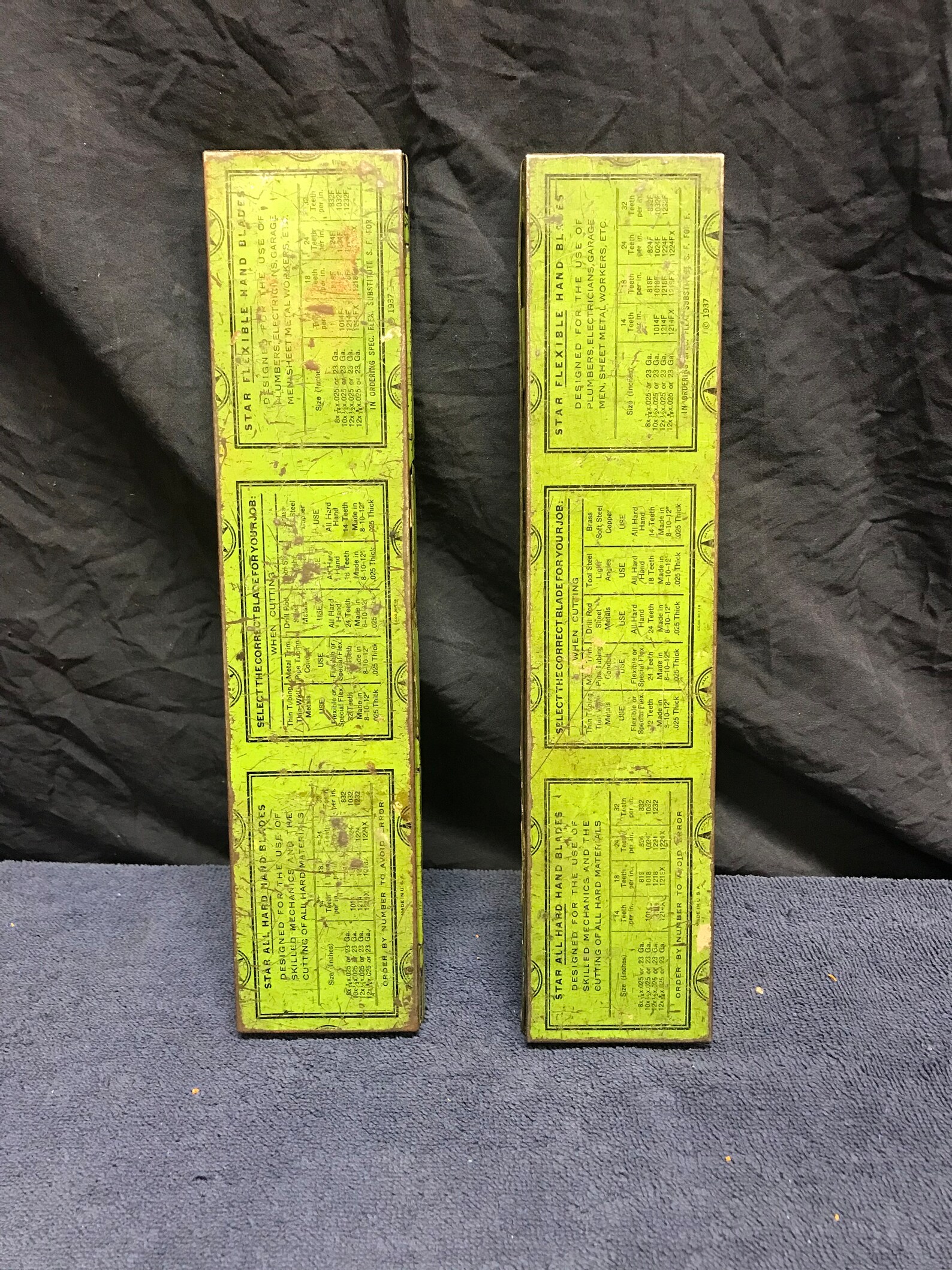Pair of Star Hack Saw Blades Advertising Tins. - Etsy