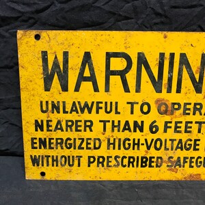 Older Warning Sign. Power Company Sign. Keep Out Warning Sign. High ...