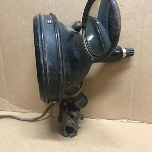 Antique Old Sol Spotlight With Rare Accessory Mirror: Vintage ...