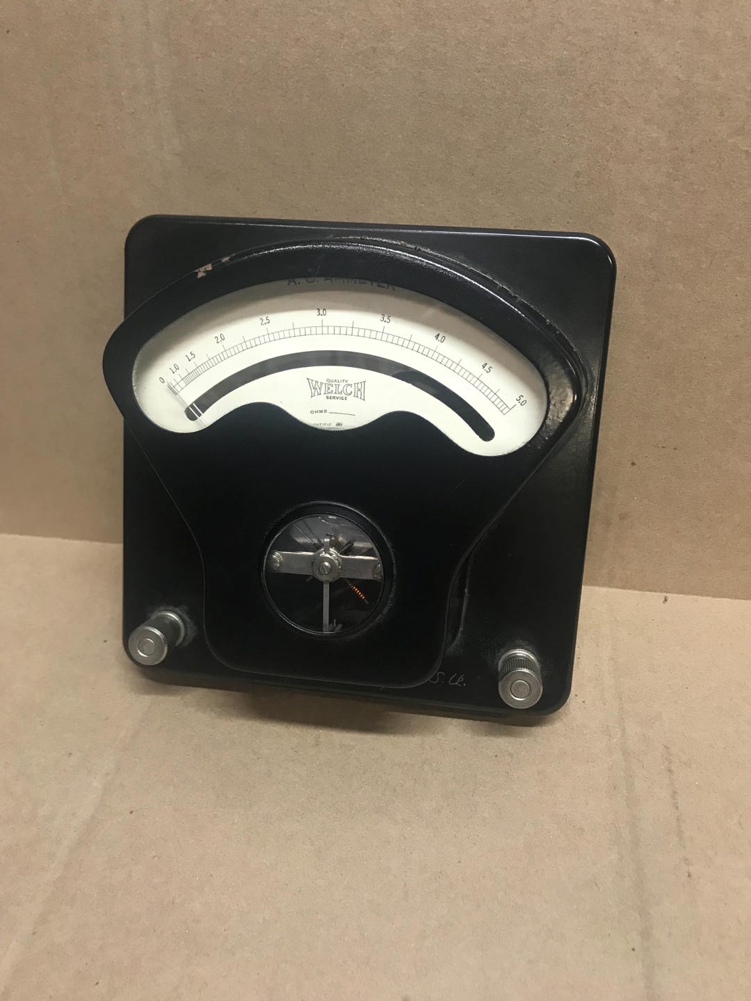 Vintage Desktop AC Ammeter, Ammeter Meter, Bench Top AC Ammeter ...