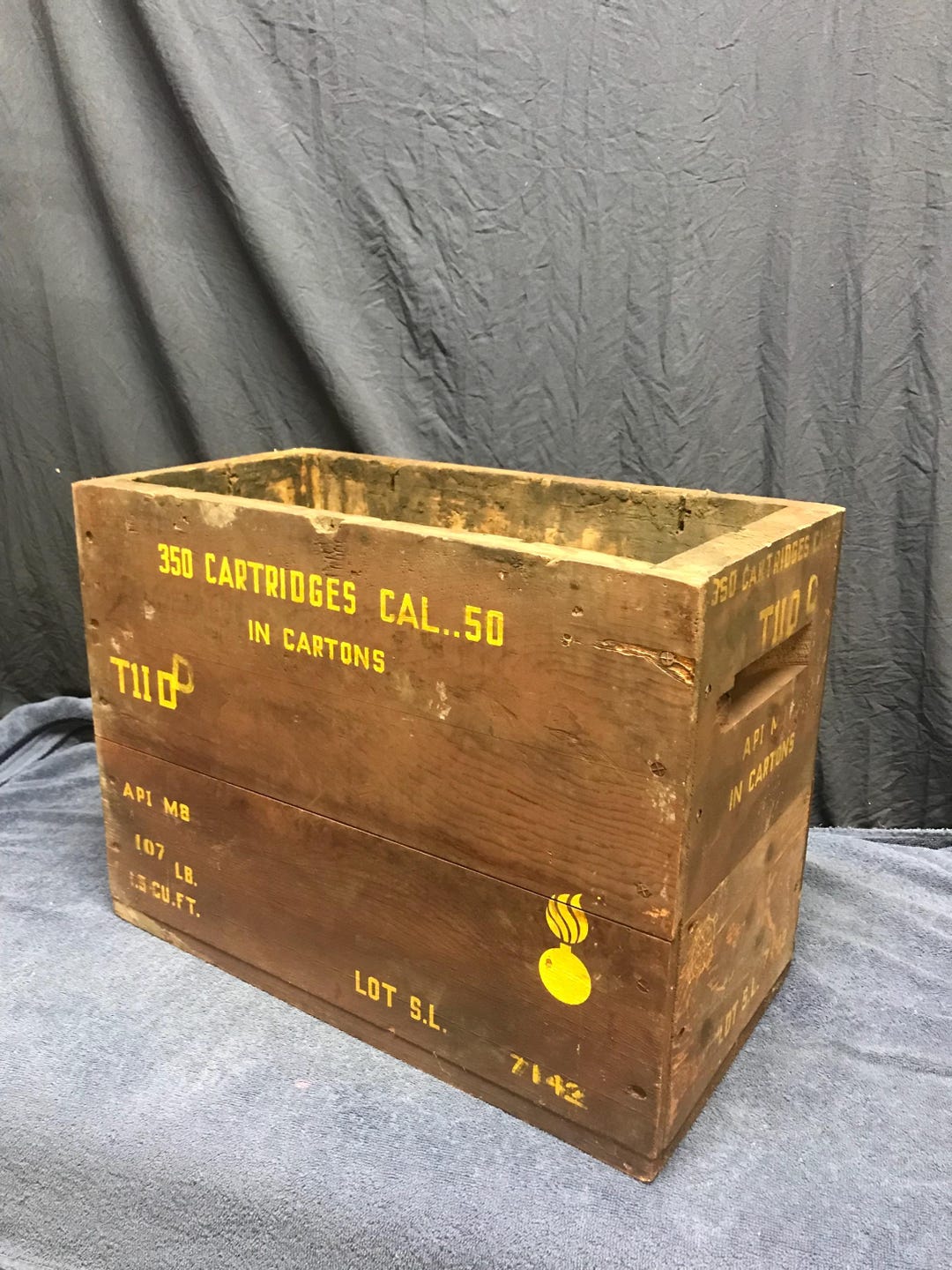 Wooden Ammo Crate. Wood Ammo Box. Explosives Crate. EMPTY Military Ammo ...