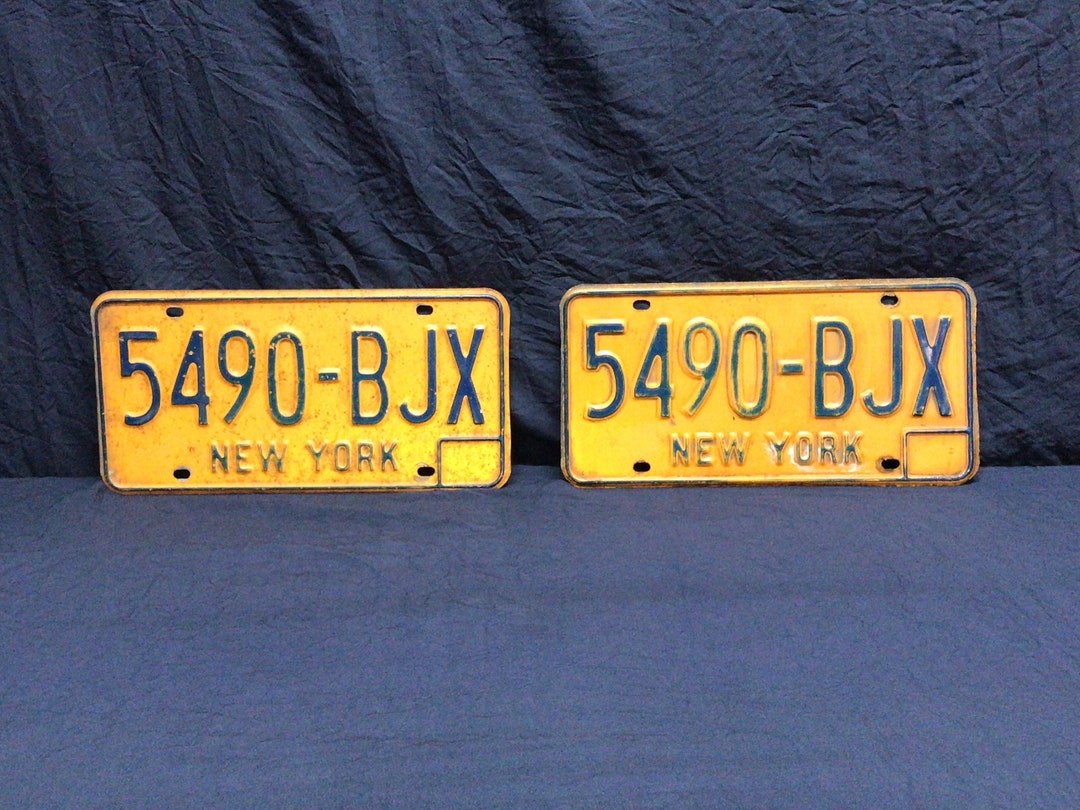 Pair of Vintage New York State License Plates. - Etsy