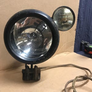 Antique Old Sol Spotlight With Rare Accessory Mirror: Vintage ...