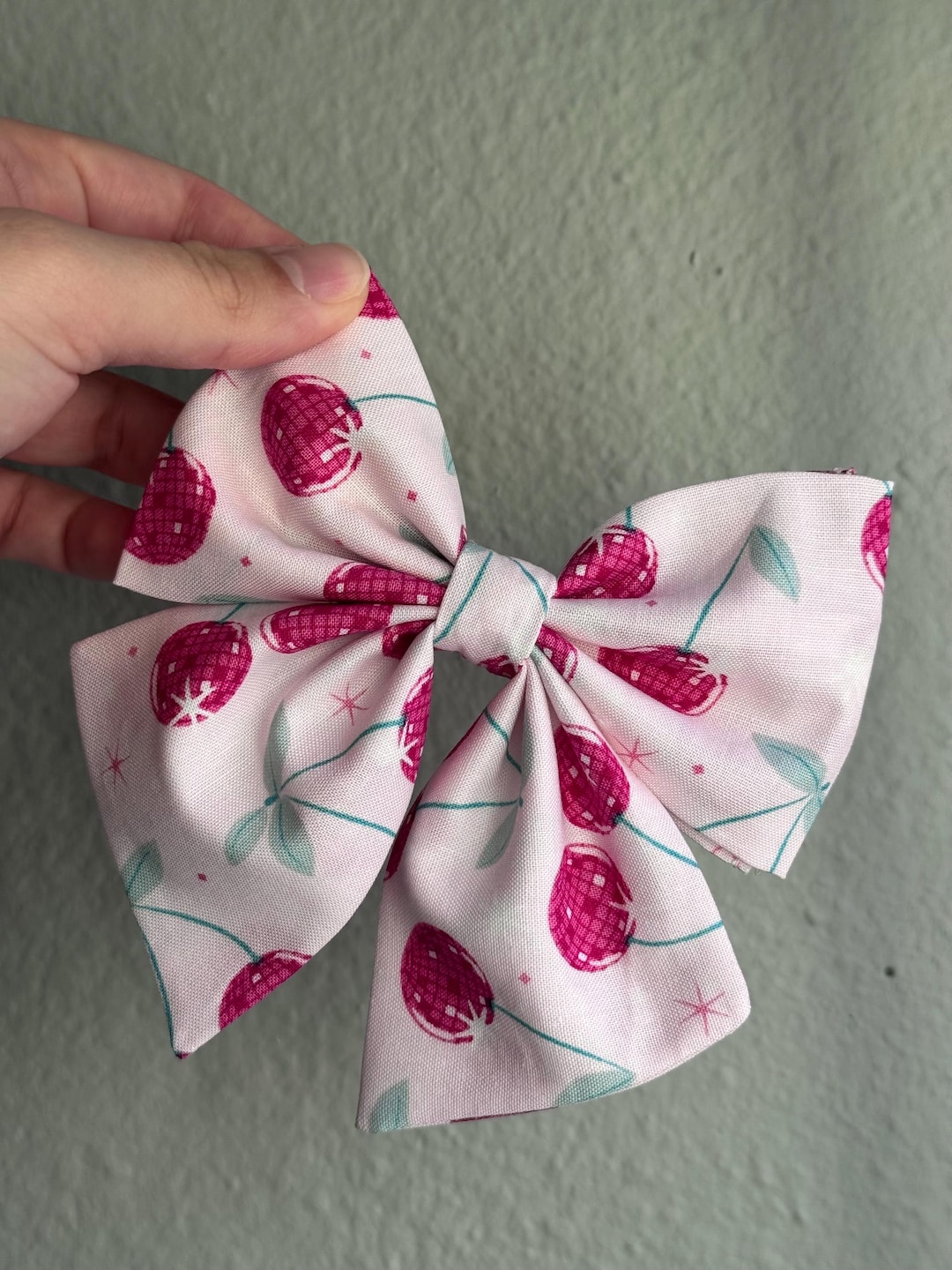 Pink Cherries Coquette Hair Bows for Girls - Etsy