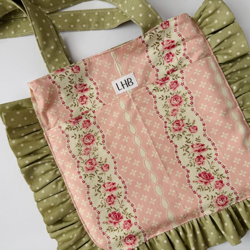 Ruffle Tote Bag - Etsy