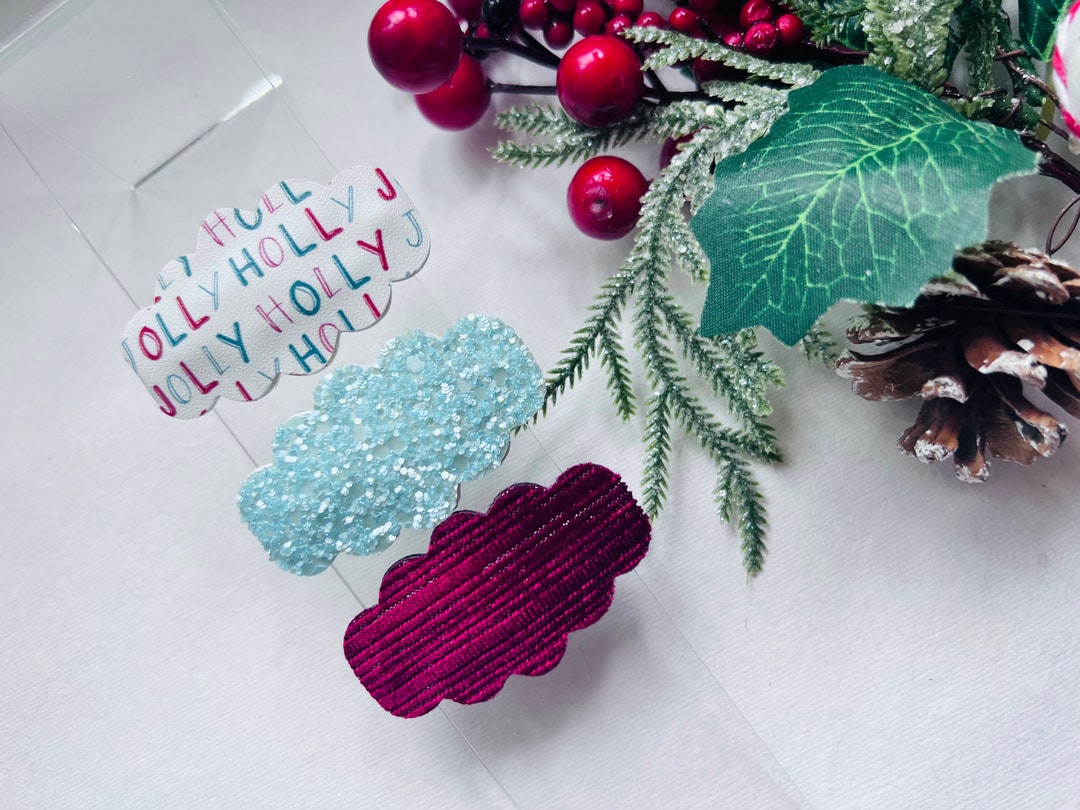 Christmas Snap Clips Sets, Faux Leather Accessories, Snap Clips ...