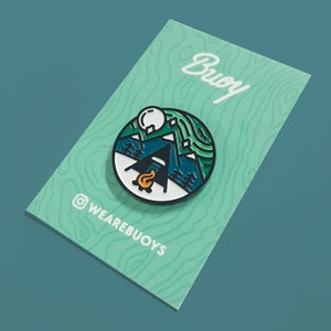 Outdoor Pin Camping Pin Northern Lights Cute Enamel Pin Chalet All Day ...