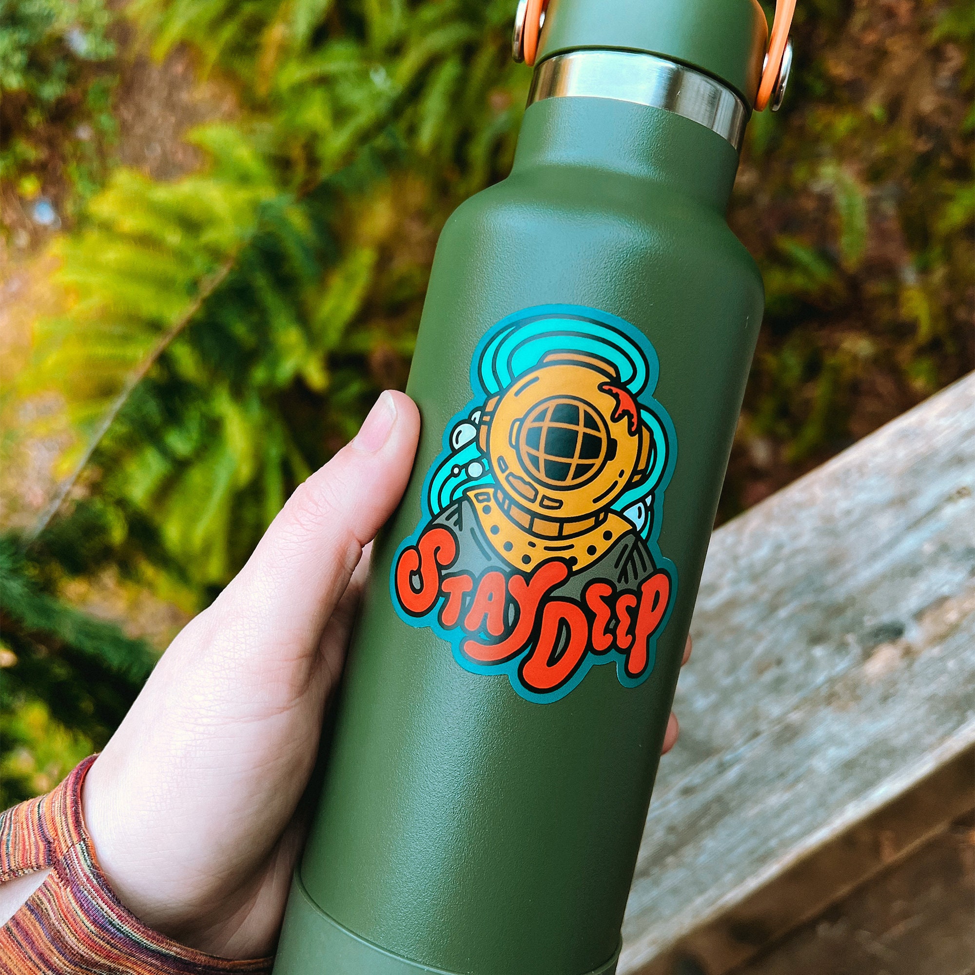 Deep Sea Diver Sticker Stay Deep Nautical Sticker Diving | Etsy