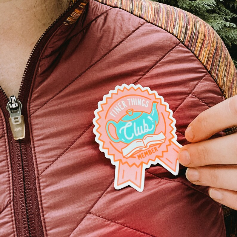 Finer Things Club Sticker the Office Sticker Pam Beesly - Etsy