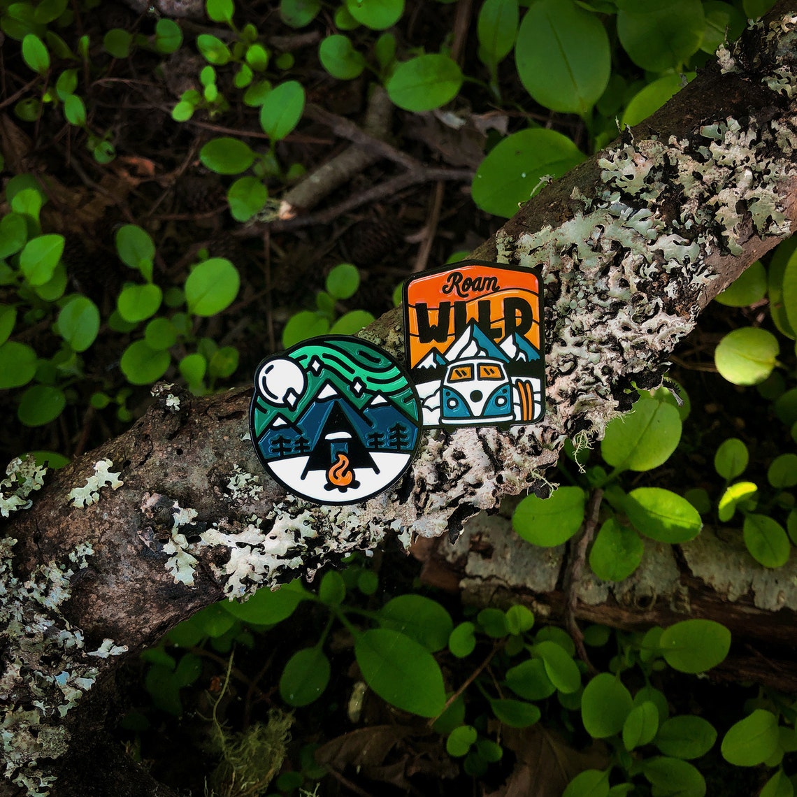 Adventure Pin Pack Outdoor Pin Northern Lights Camping - Etsy