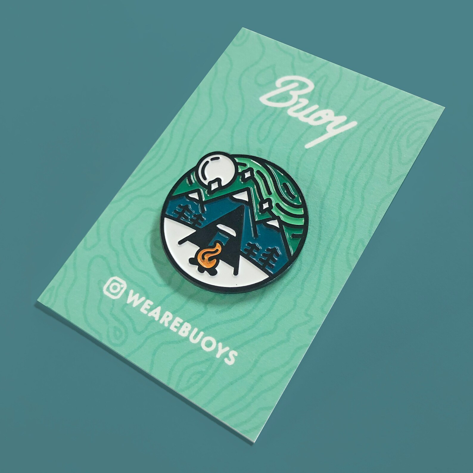 Outdoor Pin Camping Pin Northern Lights Cute Enamel Pin - Etsy