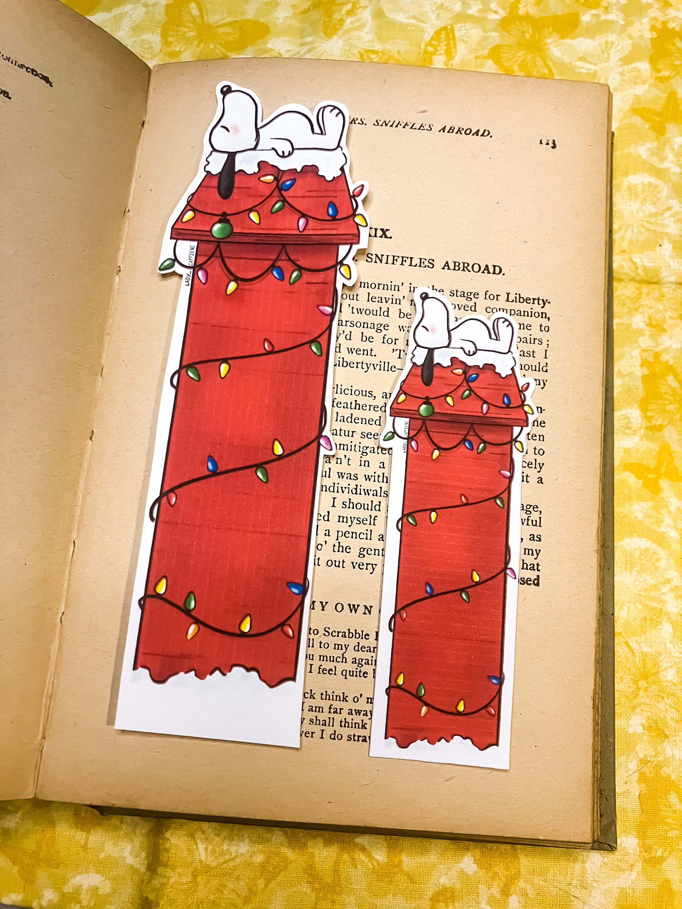 Snoopy Christmas Bookmark - Etsy