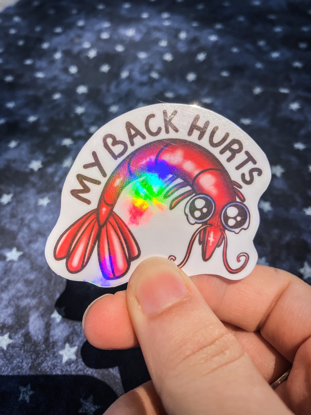 My Back Hurts Sticker | Shrimp | Stationary - Etsy