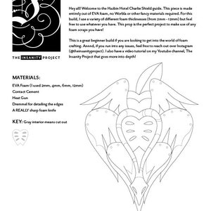 Charlie Morningstar Hazbin Hotel Shield Blueprint and Instruction Guide ...