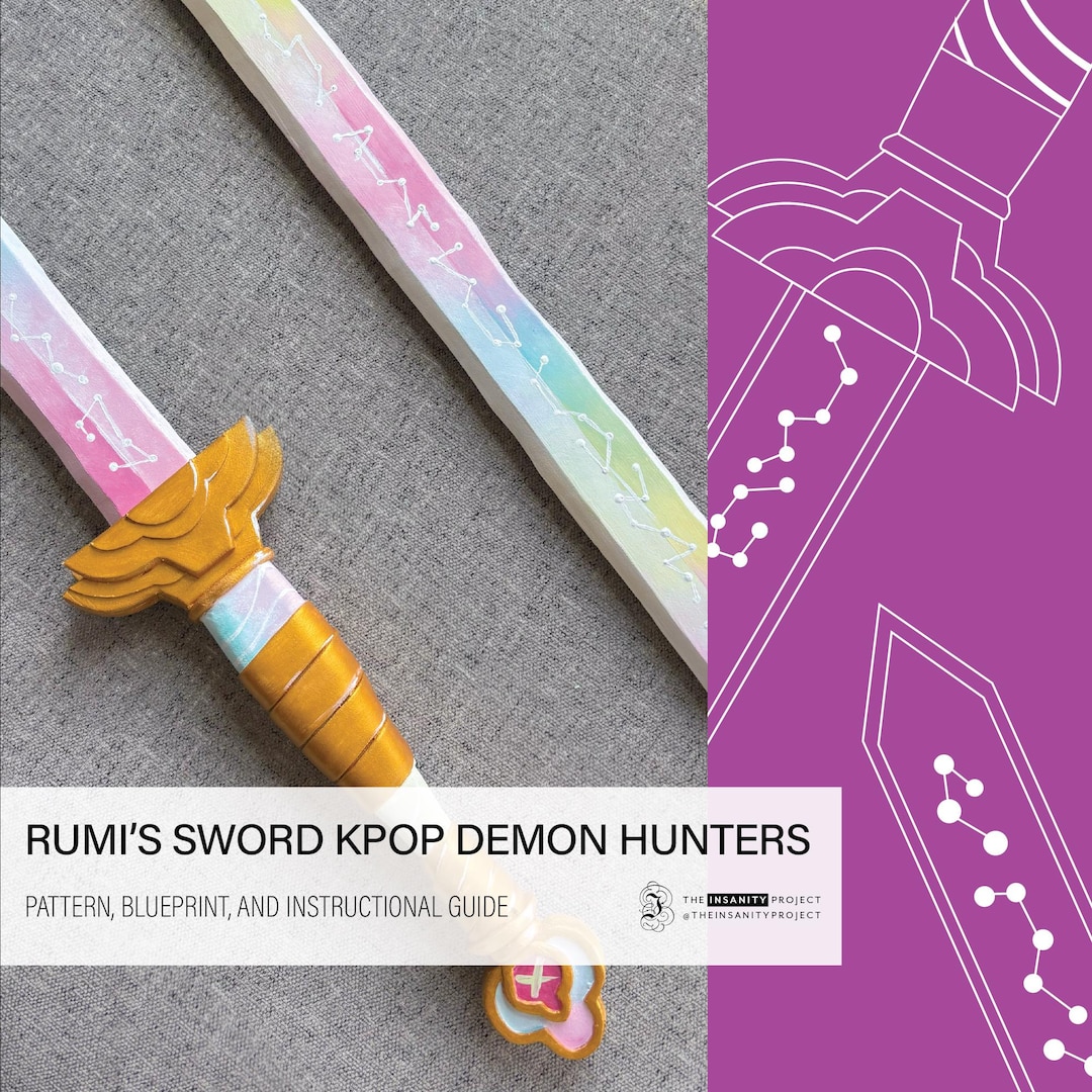 Rumi Kpop Demon Hunters Sword Cosplay Pattern and Instructions (PDF) - Etsy