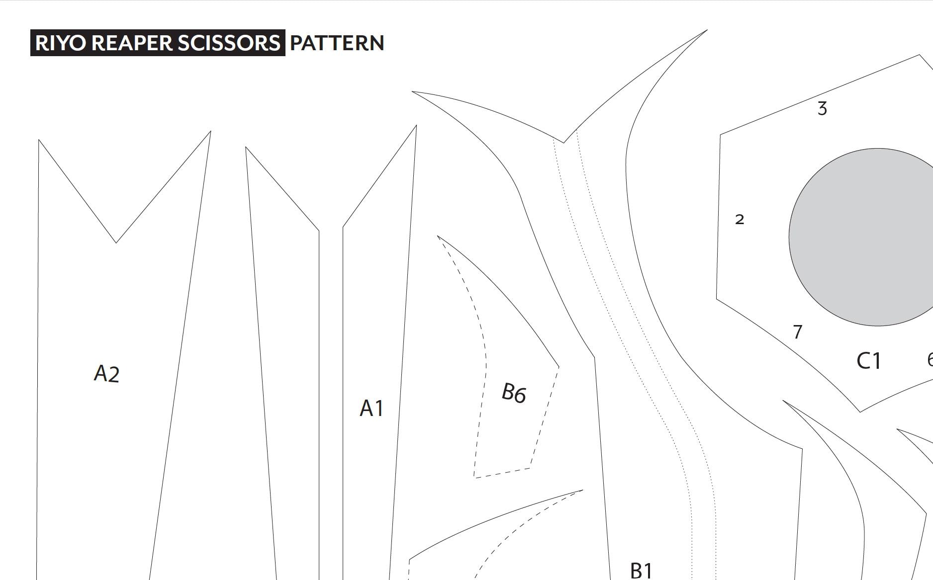 Riyo Reaper Scissors Cosplay Blueprint/instruction Guide (with Movement ...