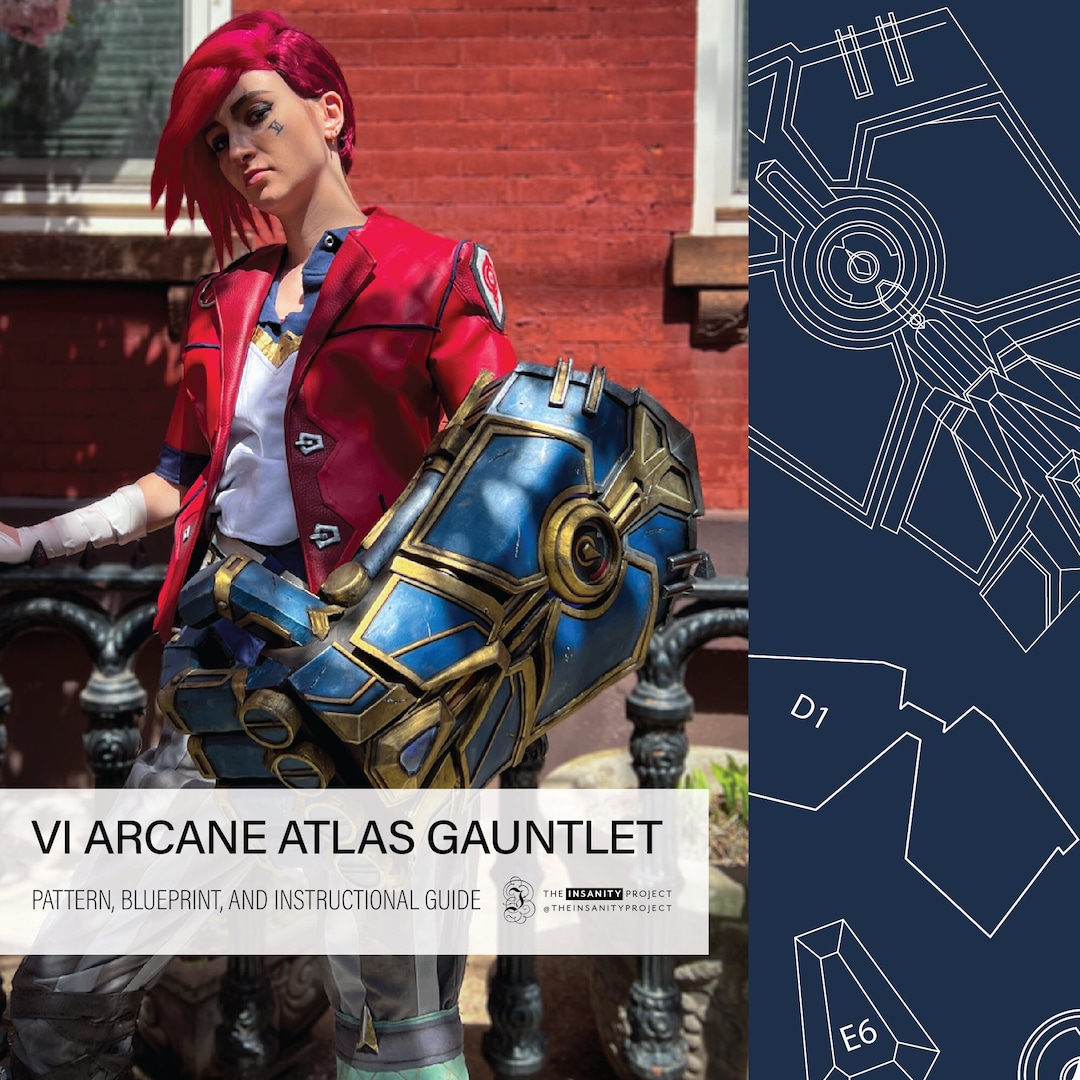 Vi Arcane Atlas Gauntlet Cosplay Blueprint and Instruction Guide (PDF ...
