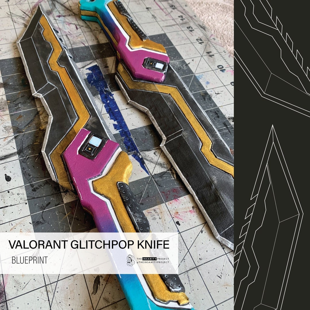 Valorant Glitchpop Knife Blueprint for Foam (PDF) - Etsy