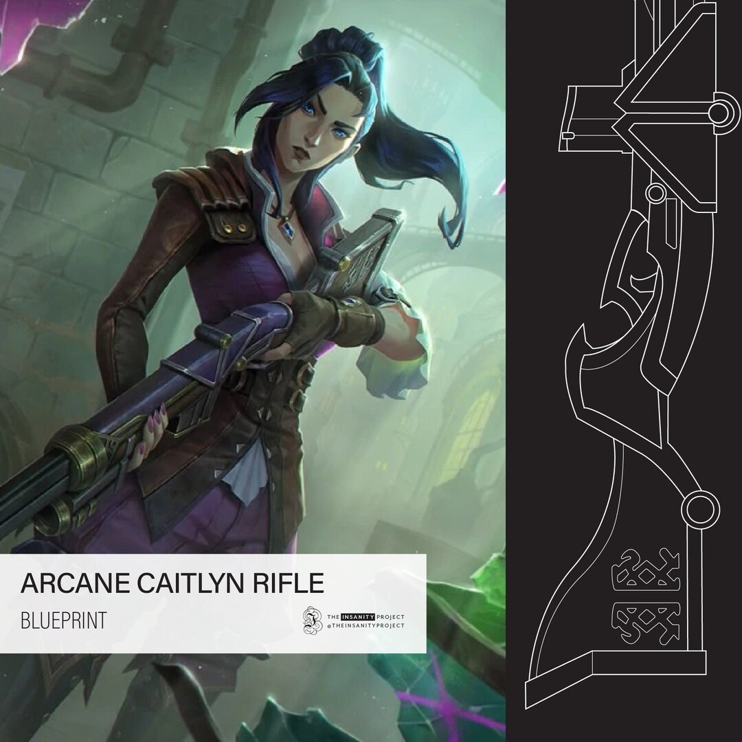 Arcane Caitlyn Rifle Cosplay Blueprint - Etsy