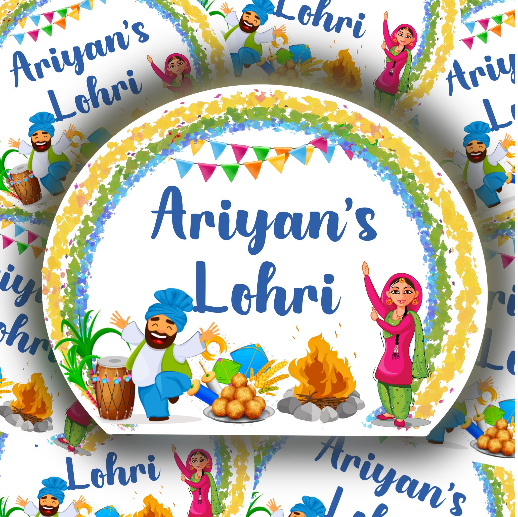 Personalized Lohri Favor Tags/stickers. Custom & Printable. - Etsy