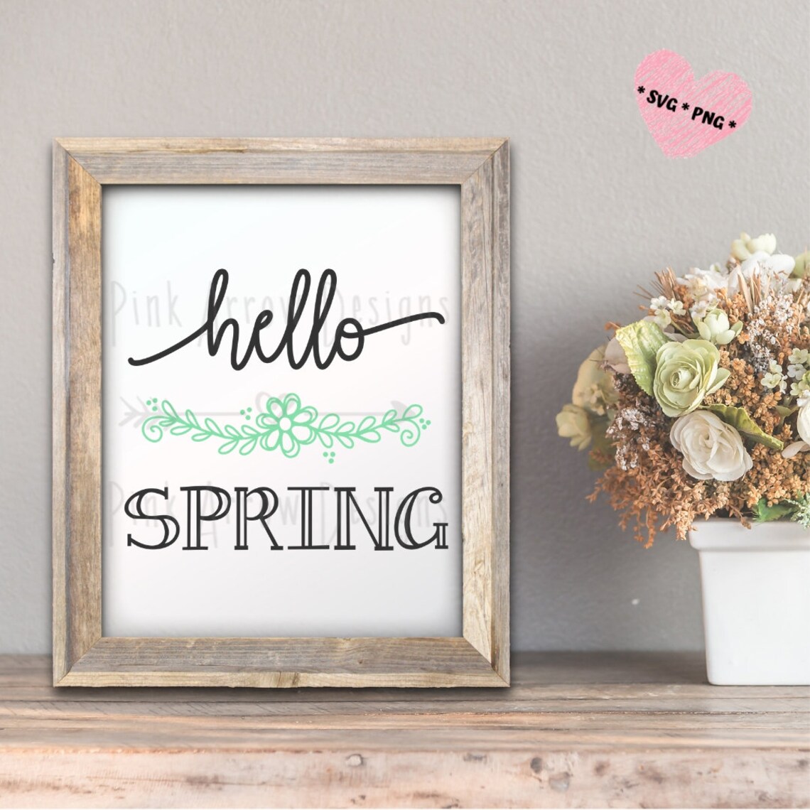Hello Spring Svg Spring Svg Spring Svg With Flower Hello - Etsy